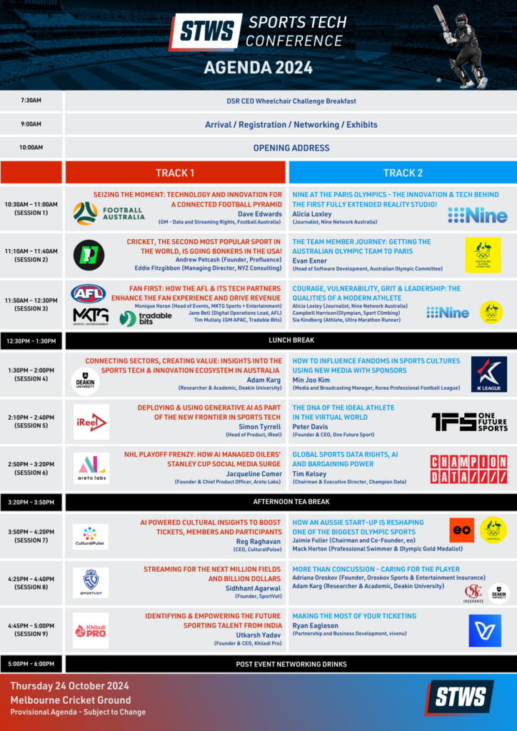 Australia Sports Tech Conference | Melbourne 2024